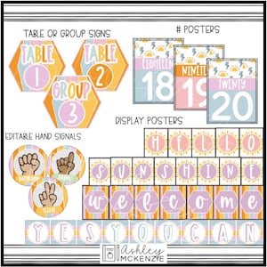 Sunshine Classroom Decor Bundle Calming Classroom Theme Back to School ...
