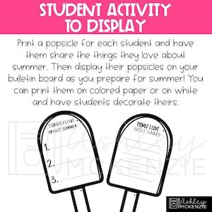 Summer Bulletin Board Popsicle Theme Classroom Door Decor End of Year ...