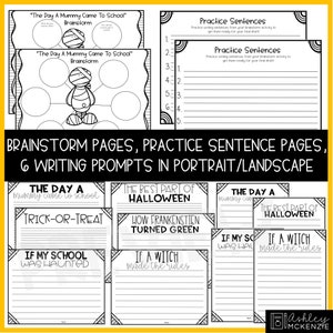 Halloween Writing Crafts Fall Creative Writing October Elementary ...