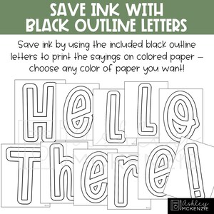 Modern Jungle Classroom Decor, A-Z Bulletin Board Letters, Punctuation ...