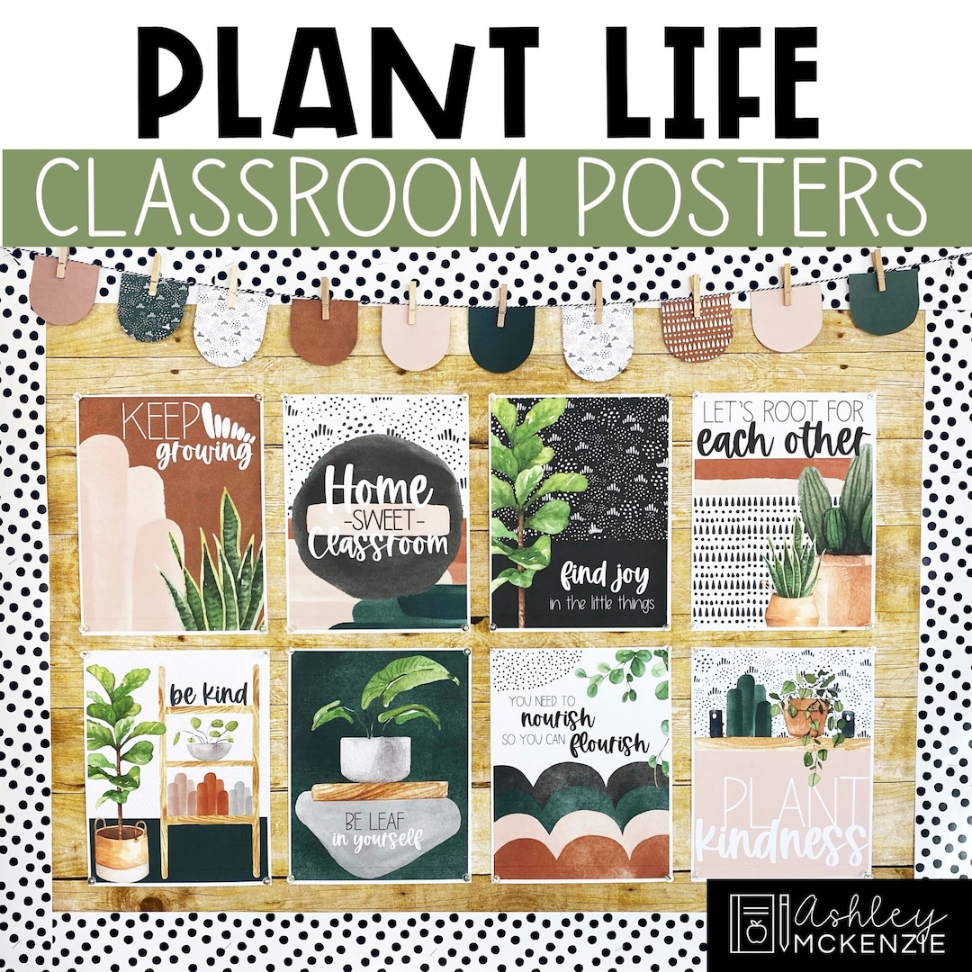 Plant Life Classroom Posters, Easy and Modern Classroom Decorations ...