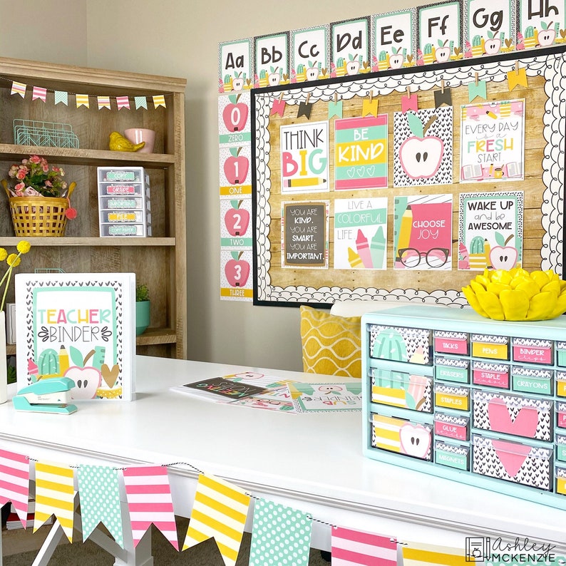 School Supplies Classroom Decor Bundle Easy and Modern - Etsy