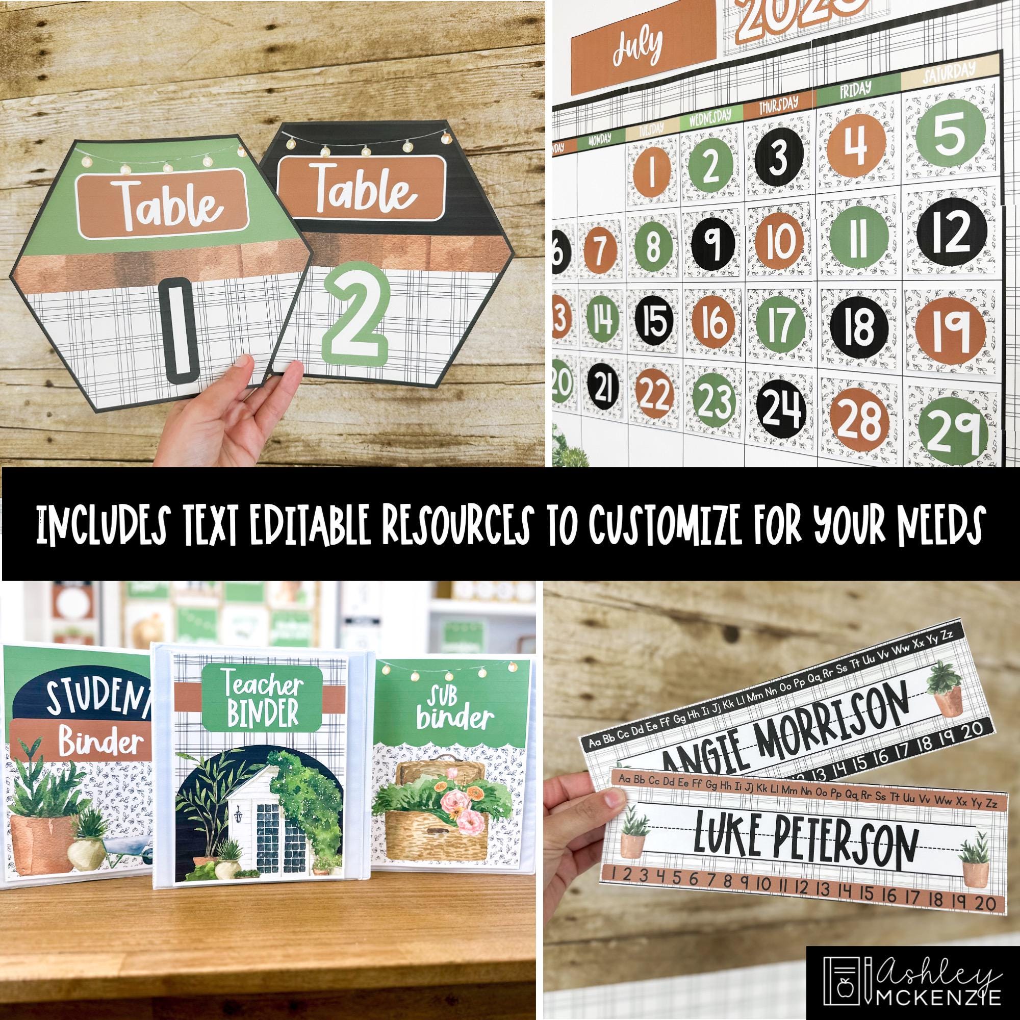 Modern Garden Classroom Decor Bundle Nature Bulletin Board Ideas ...