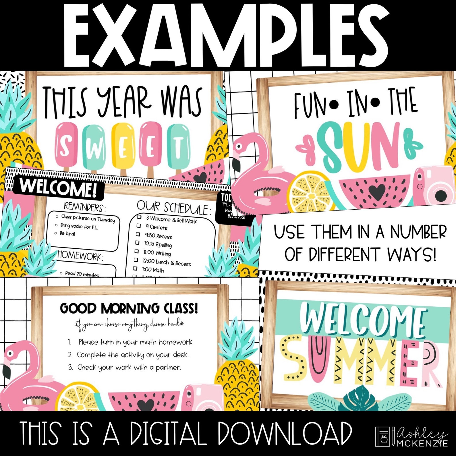 Summer Theme Google Slides and Powerpoint Templates, End of Year ...