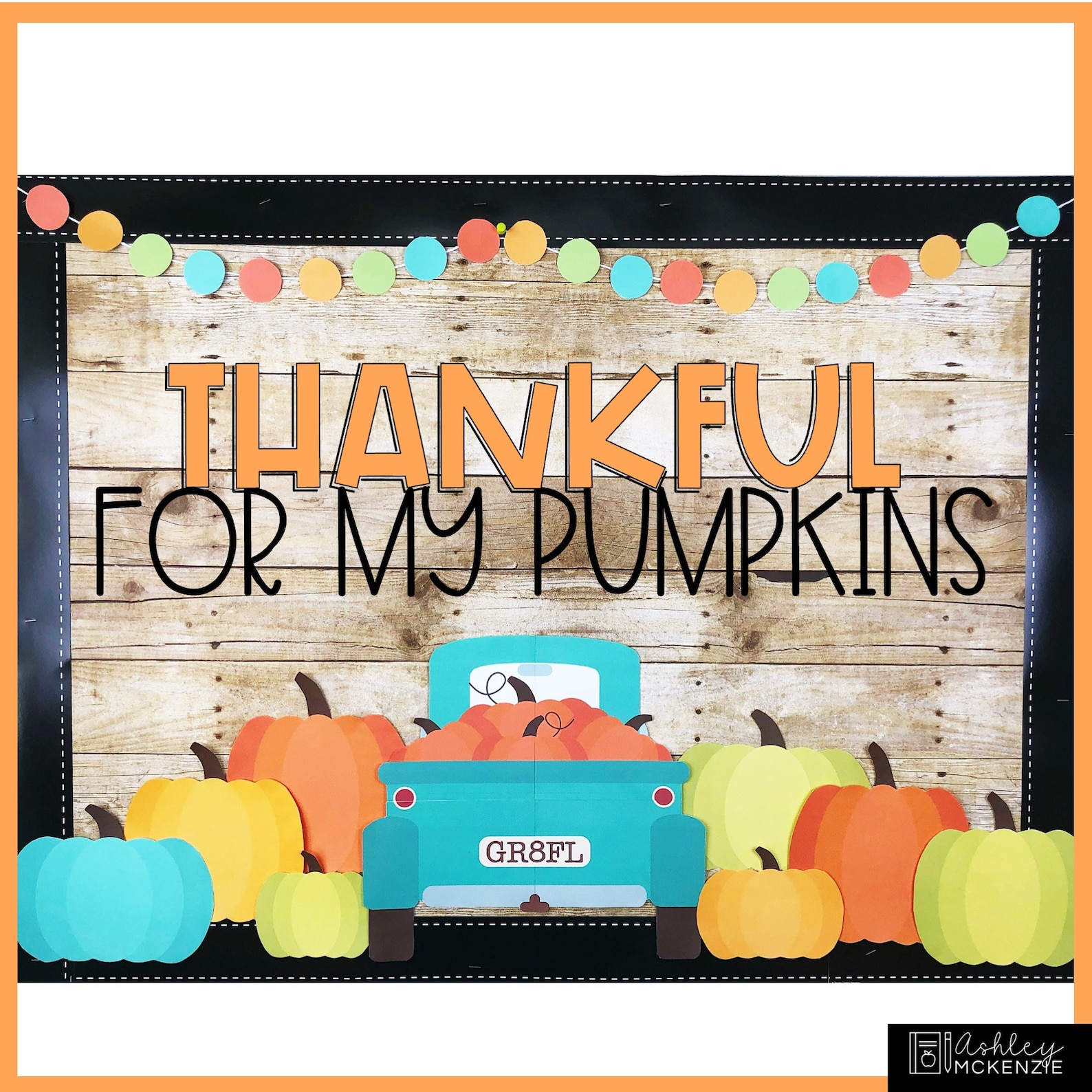 Thanksgiving Bulletin Board Kit Blue Truck Theme Easy - Etsy
