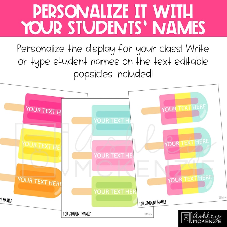 Summer Bulletin Board Popsicle Theme Classroom Door Decor End of Year ...