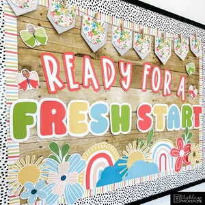 Spring Classroom Decor, Spring Fresh Start Theme, Bulletin Board Kit ...