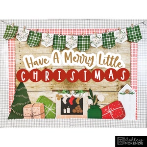 Modern Christmas Bulletin Board Kit Holiday Season Theme - Etsy