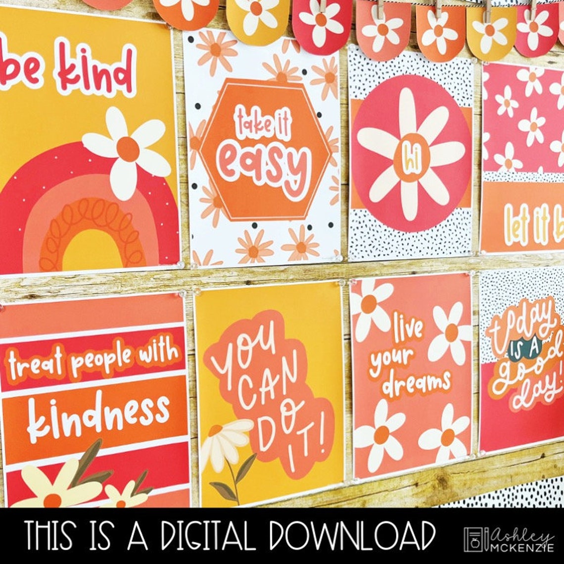Daisy Themed Classroom Posters Easy and Modern Classroom - Etsy
