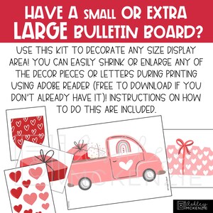 Valentine's Day Bulletin Board, Red Truck February Door Decor, Random ...