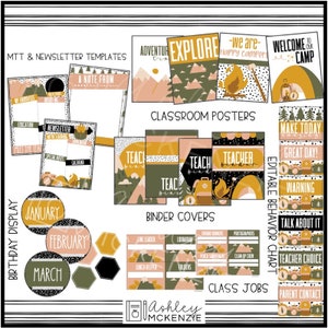 Camping Adventure Classroom Decor Bundle Elementary School Decorations ...