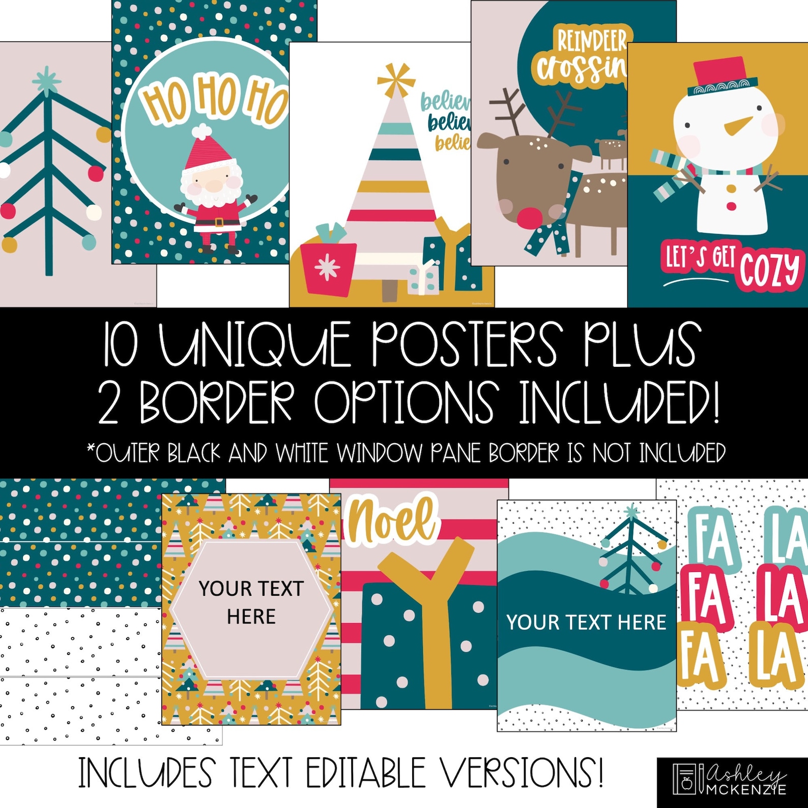 Festive Christmas Holiday Classroom Posters December Theme - Etsy