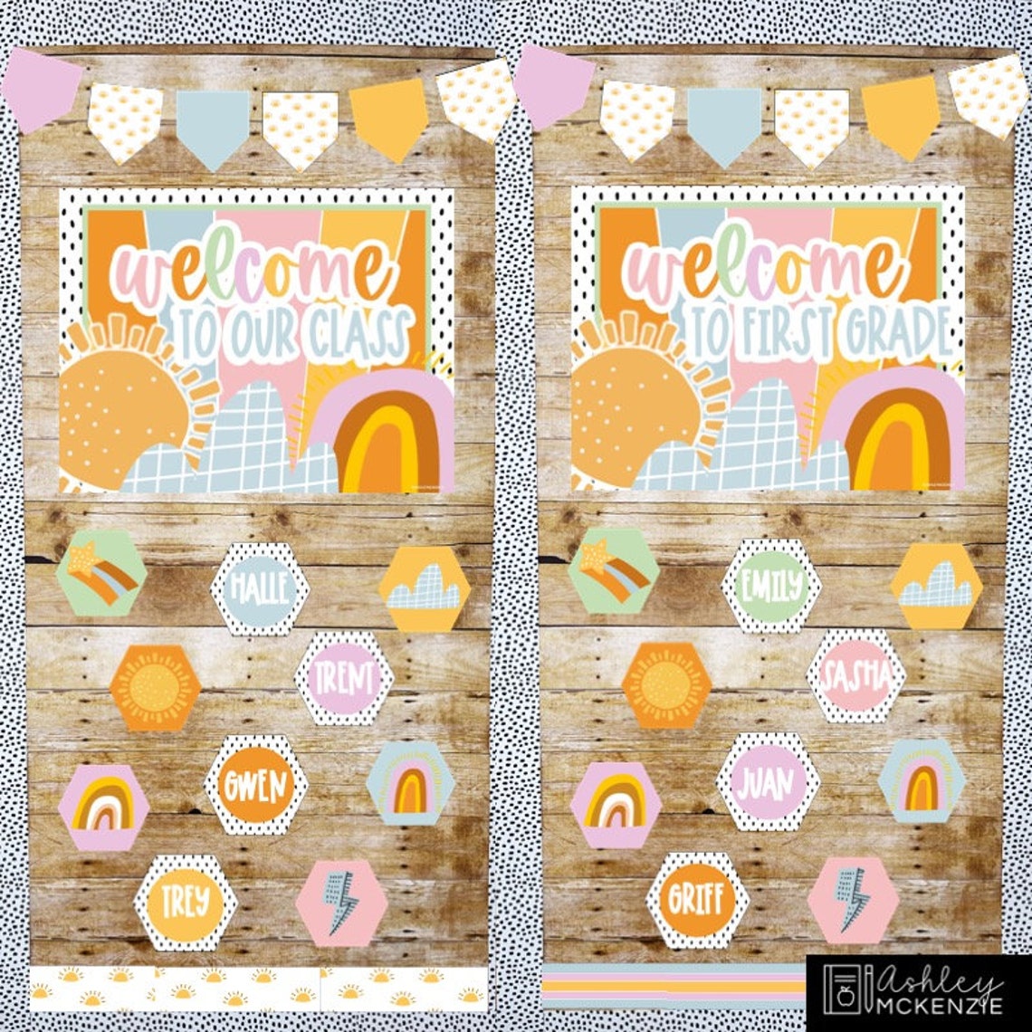 Sunshine Themed Classroom Door Decor Kit Back to School Easy - Etsy