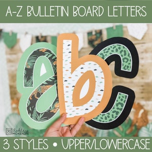 Modern Jungle Classroom Decor Back to School Bulletin Board Editable ...