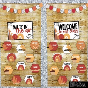Boho Fall Classroom Door Decor Kit, Easy Autumn Classroom Decorations ...