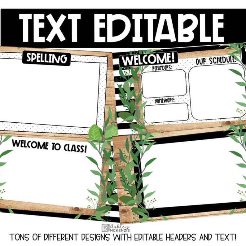 Modern Farmhouse Google Slides and Powerpoint Templates Calm - Etsy