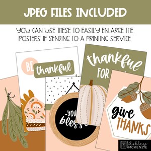 Modern Thanksgiving Classroom Posters, November Theme, Easy Holiday ...