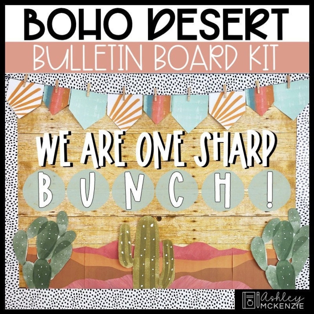 Boho Desert Back to School Bulletin Board or Classroom Door Decor, Easy ...