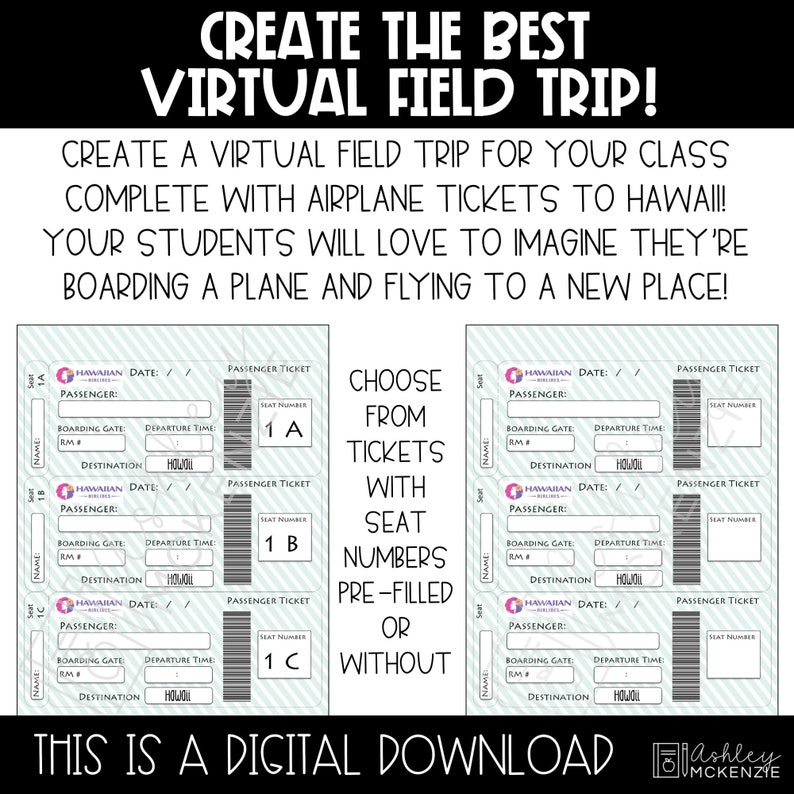 A Trip to Hawaii Powerpoint Lesson and Activities Pack Virtual Field ...
