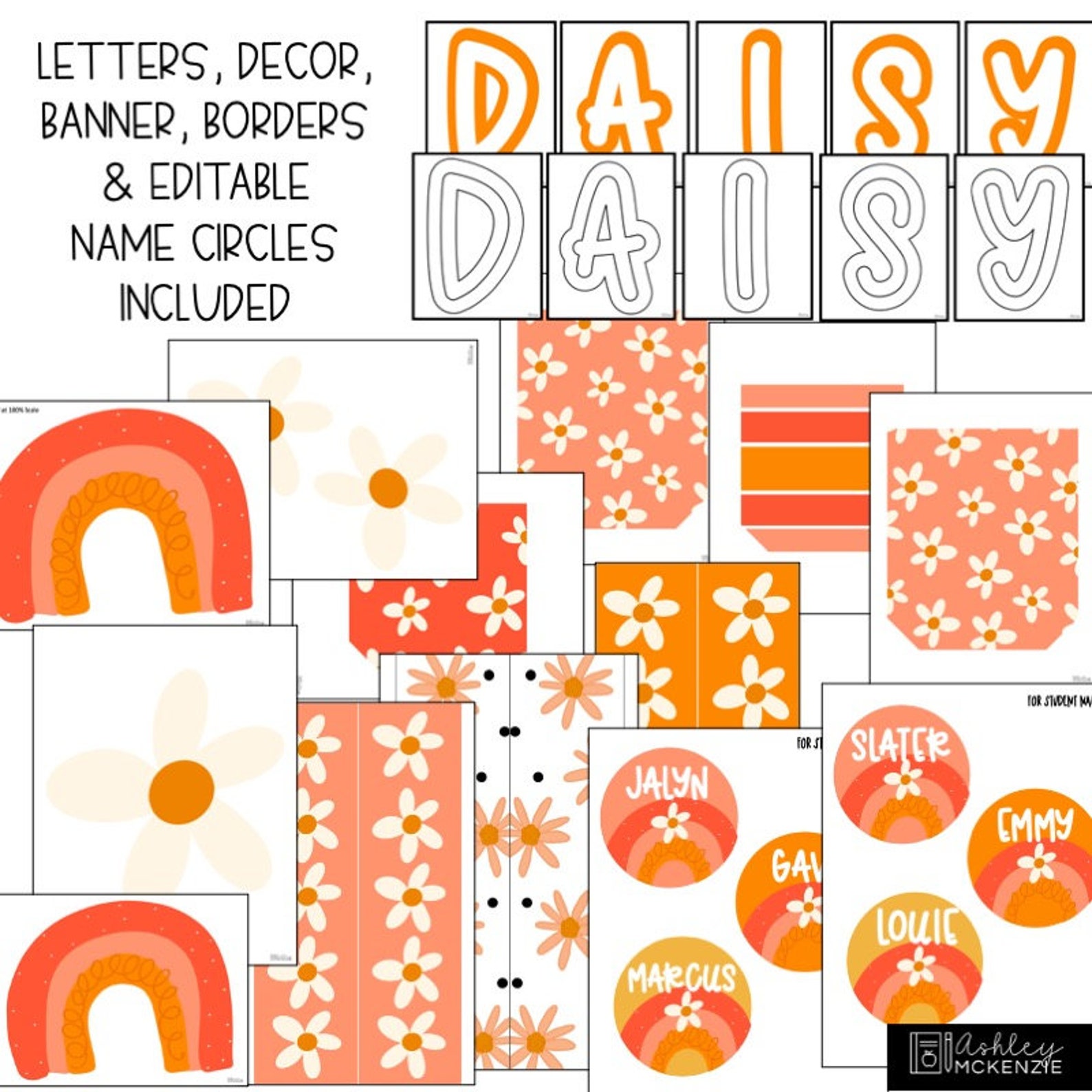 Daisy Dreams Back to School Bulletin Board Kit Easy and - Etsy