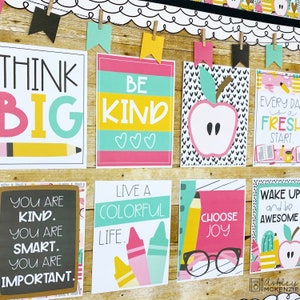 School Supplies Classroom Posters, Easy and Modern Classroom ...