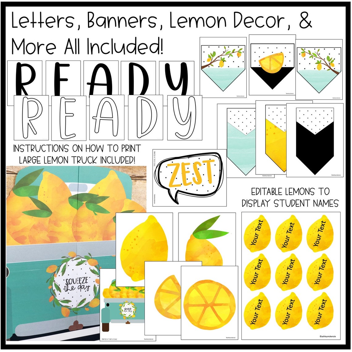 Lemon Back to School Bulletin Board or Classroom Door Decor | Etsy