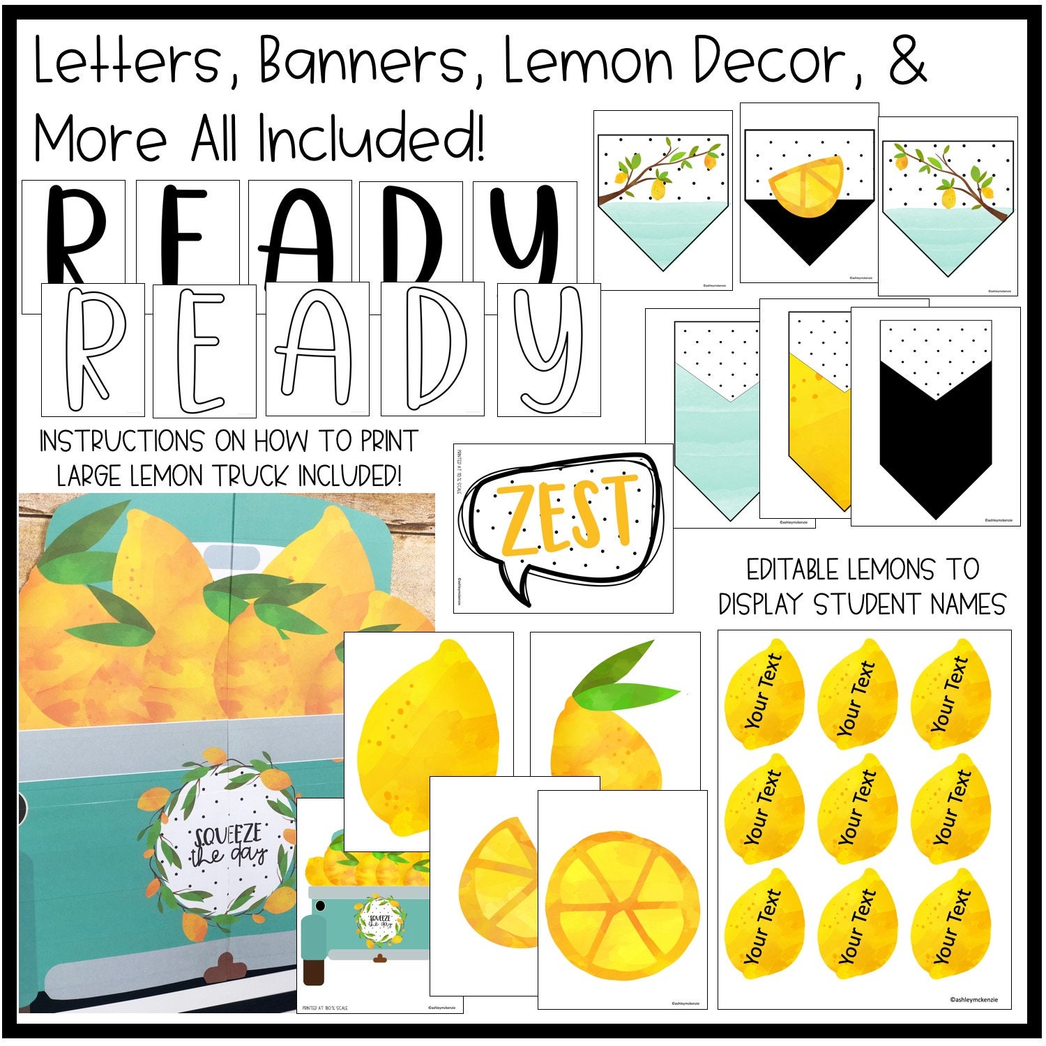 Lemon Back to School Bulletin Board or Classroom Door Decor | Etsy