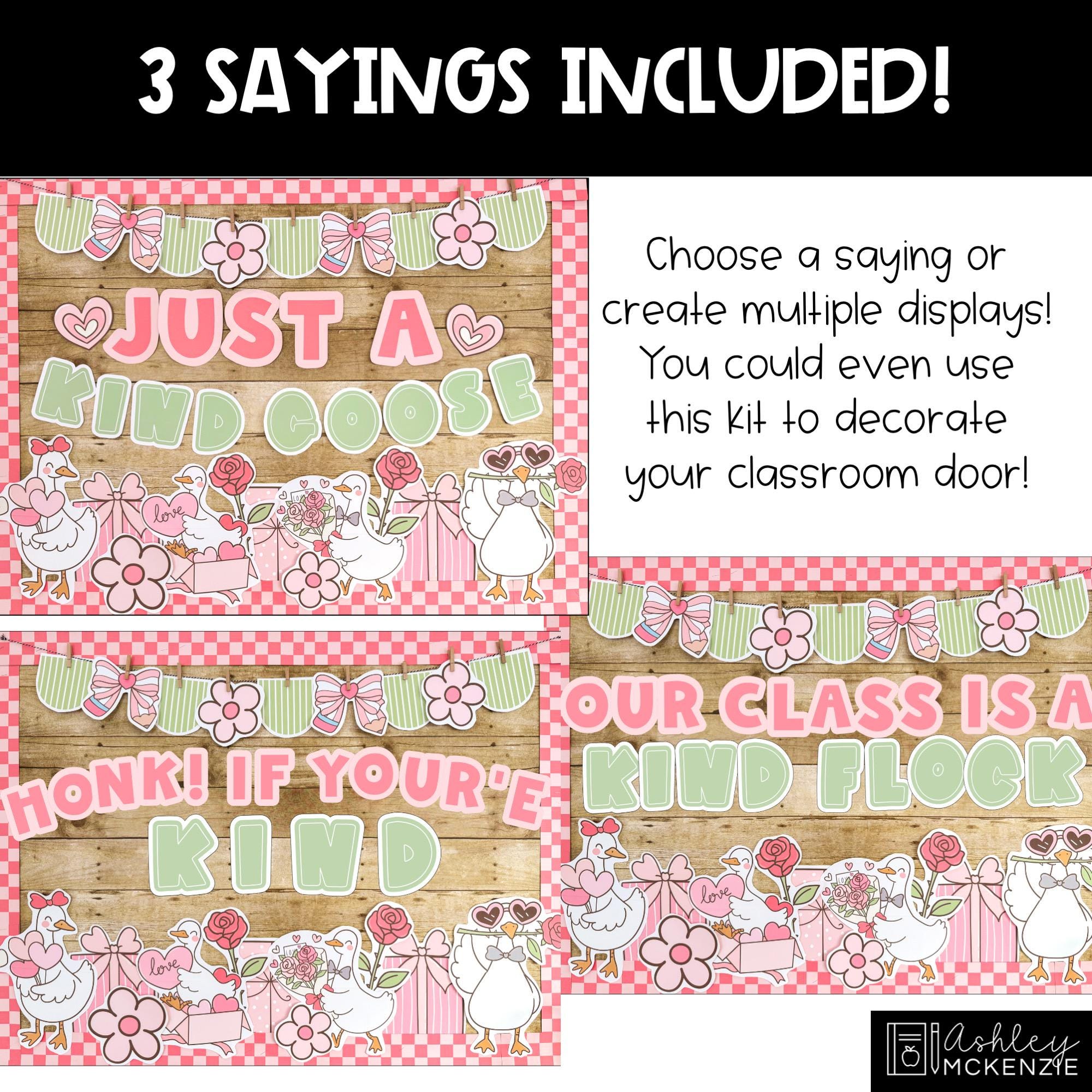 Valentine's Day Bulletin Board Bundle Valentine Goose February Daily ...