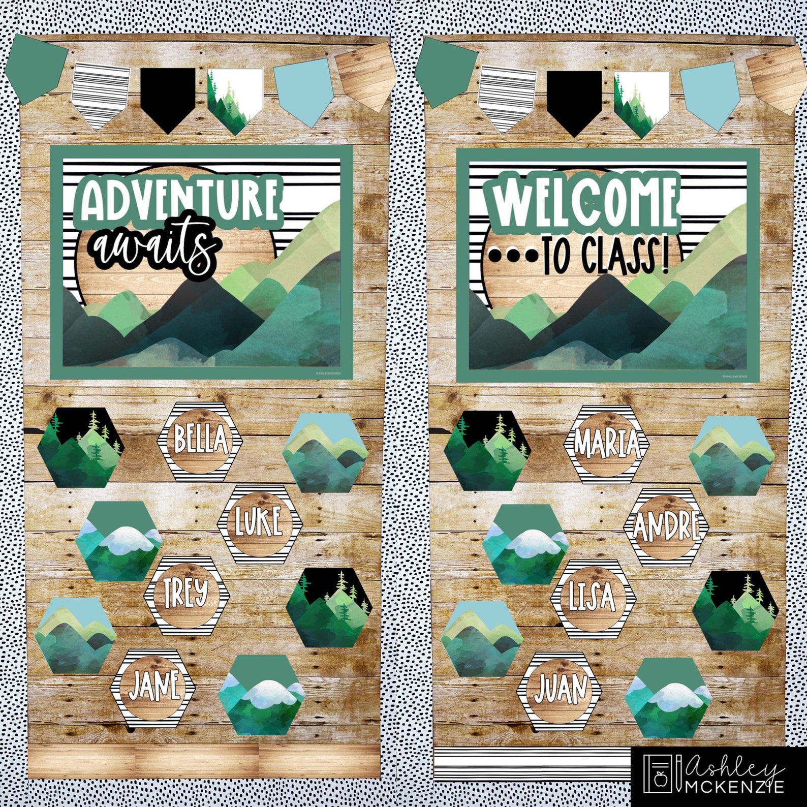 Scandi Mountains Classroom Decor, Bulletin Board Kit, Classroom Posters ...