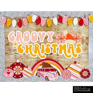 Christmas Retro Theme Bulletin Board Kit, Easy Holiday Classroom ...