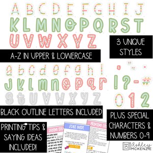 Holly Jolly Christmas Bulletin Board Letters, A-Z, Punctuation, and ...