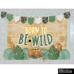 Modern Jungle Classroom Decor Back to School Bulletin Board Editable ...
