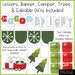 Christmas Bulletin Board or Classroom Door Decor, Camper Theme, Easy ...