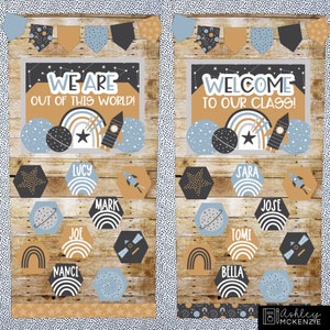 Outer Space Classroom Decor Back to School Bulletin Board Kit Editable ...