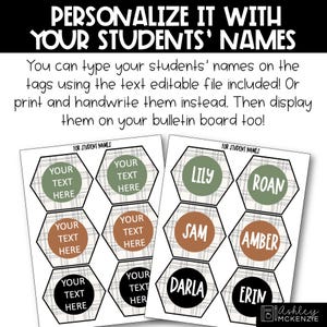 Modern Garden Bulletin Board, Nature Classroom Decor, Easy Door ...