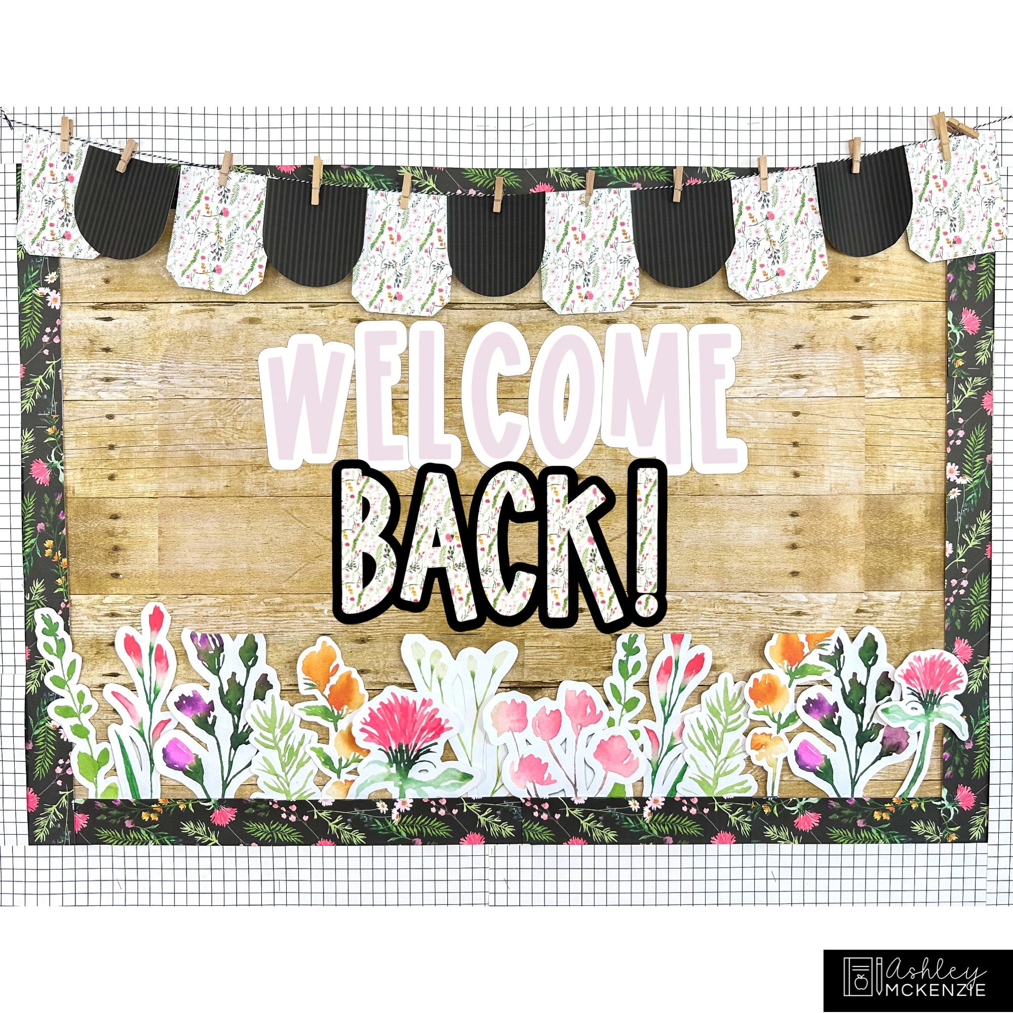 Wildflowers Back to School Bulletin Board Kit Calm Classroom Decor ...