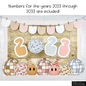 Retro New Year Bulletin Board Kit, Holiday Season Theme, Easy Seasonal ...