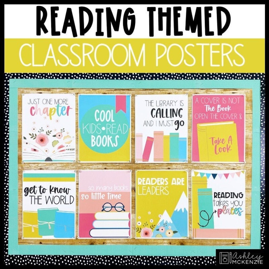 Reading or Library Classroom Posters Easy and Modern - Etsy