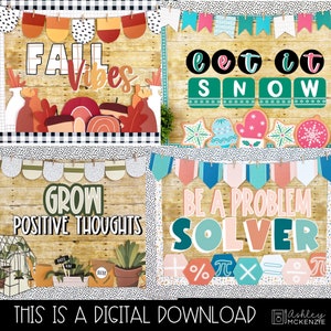 Bulletin Board Kits Bundle #4 Seasonal Classroom Decor for All Year 12 ...