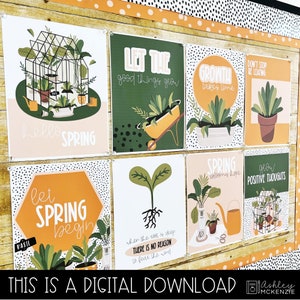 Spring Classroom Posters, Spring Garden Theme, Easy Seasonal Classroom ...