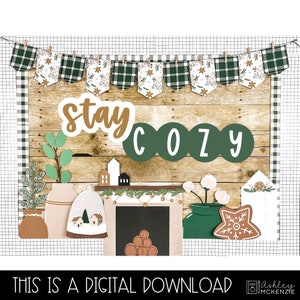 Modern Winter Bulletin Board Kit Holiday Season Theme Easy - Etsy
