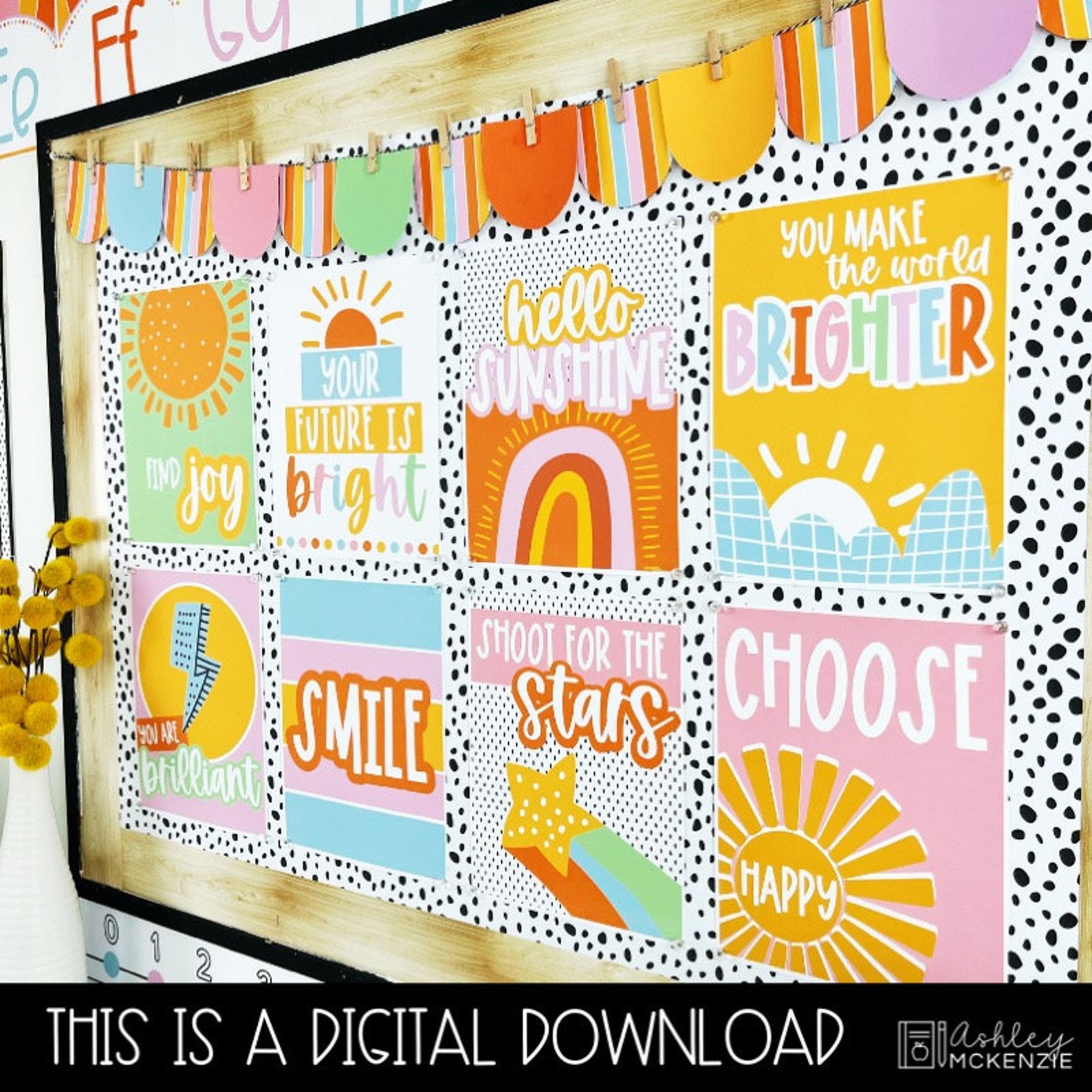 Sunshine Themed Back to School Classroom Decor Bulletin Board | Etsy UK