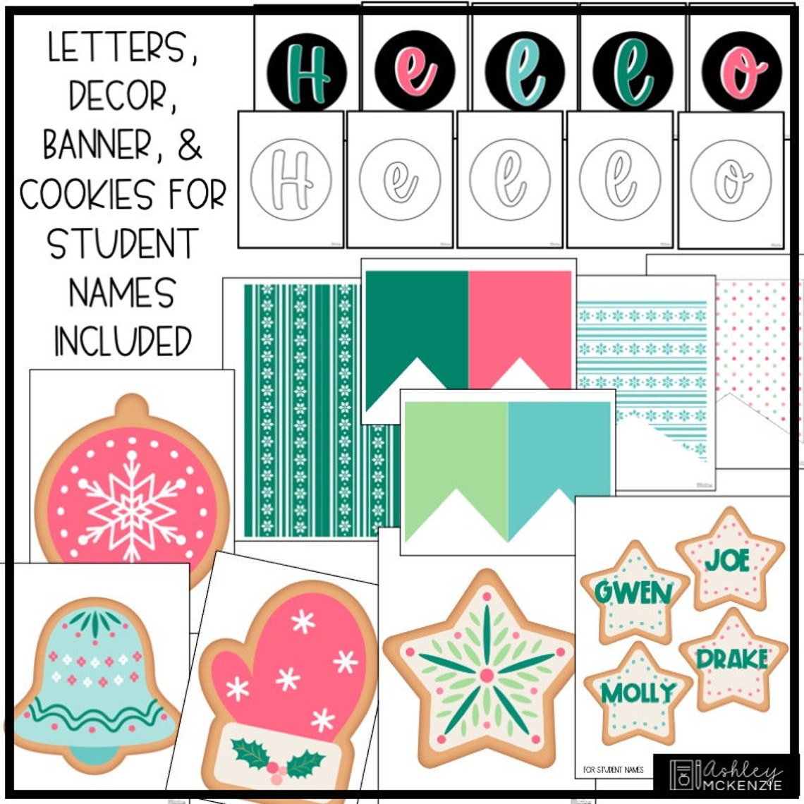 Winter Cookies Bulletin Board or Door Decor Easy Seasonal - Etsy