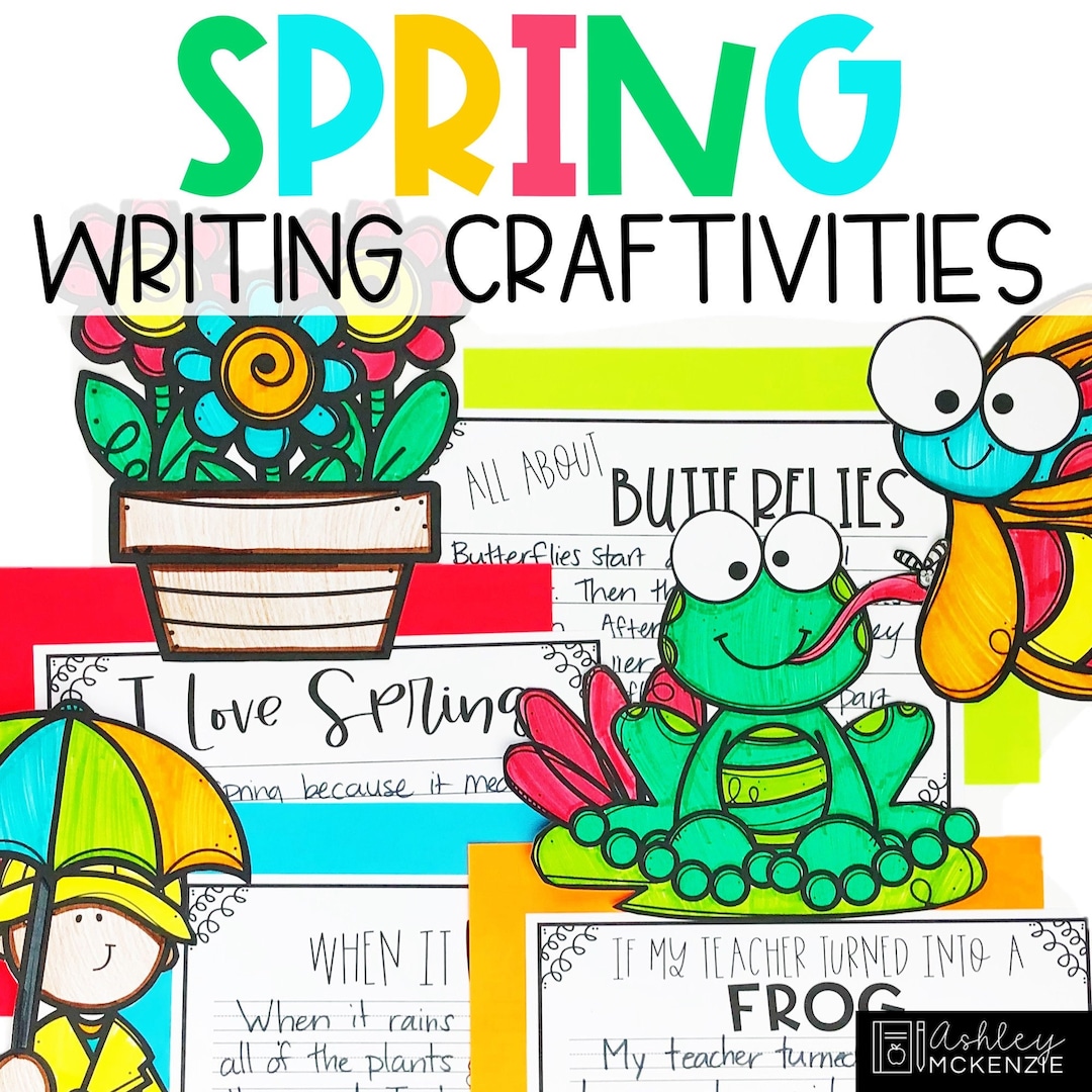 Spring Writing Crafts, April Creative Writing Prompts, Easy Elementary ...