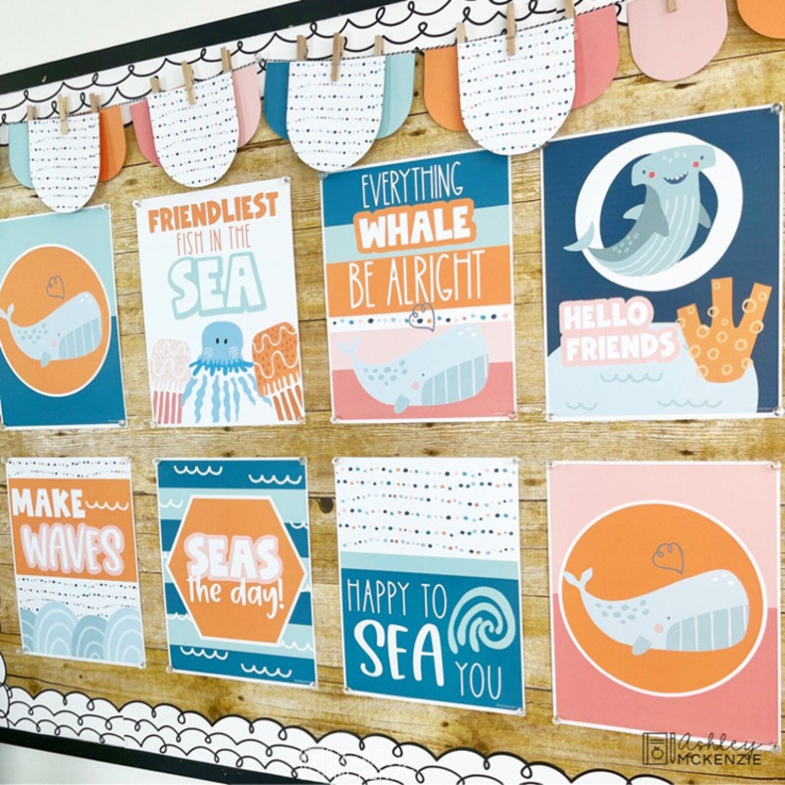 Boho Ocean Back to School Classroom Decor Bulletin Board Kit - Etsy