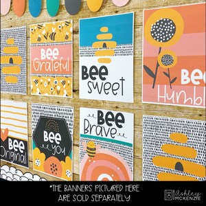 Honey Bee Classroom Decor Bright Classroom Bulletin Board Kit Editable ...