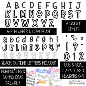 Black and White Classroom Decor Terrazzo Style A-Z Bulletin Board ...