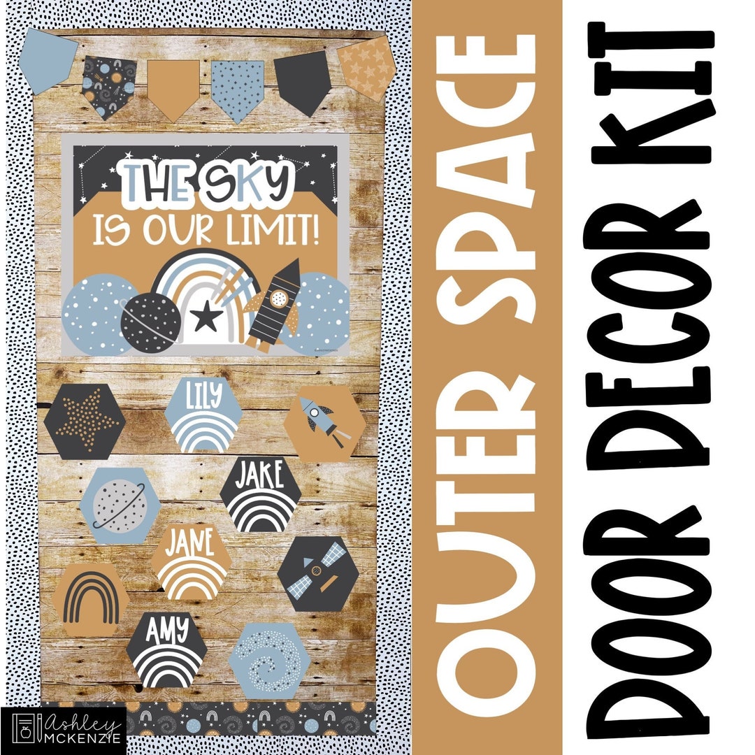 Outer Space Classroom Door Decor Kit, Back to School, Easy and Modern ...