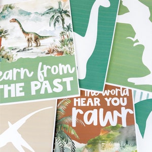 Modern Dinosaur Classroom Theme, Decorative Classroom Posters, Easy and ...