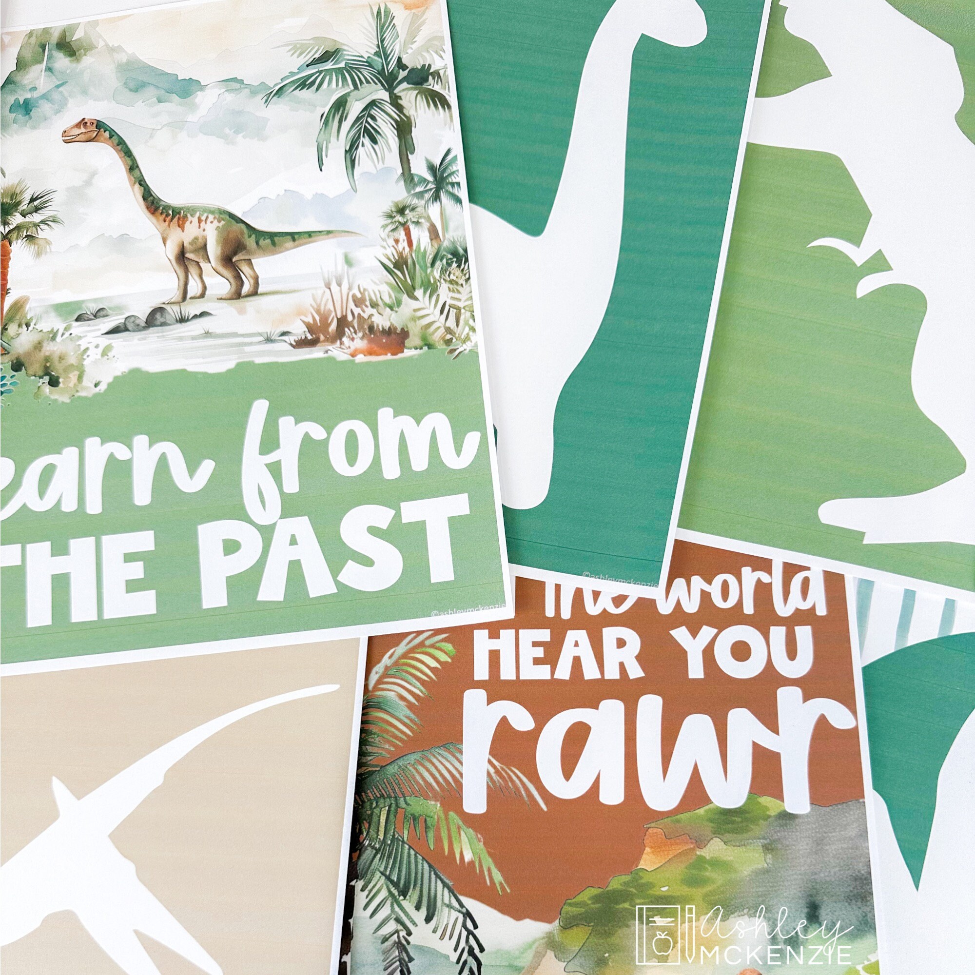 Modern Dinosaur Classroom Theme, Decorative Classroom Posters, Easy and ...